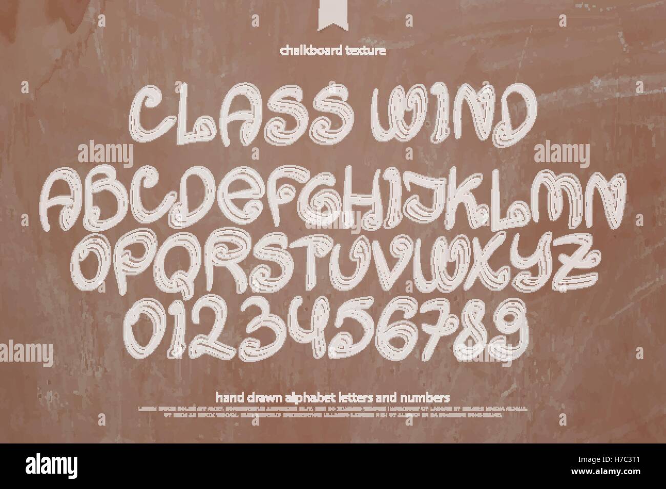 school, retro style alphabet letters and numbers over chalkboard ...