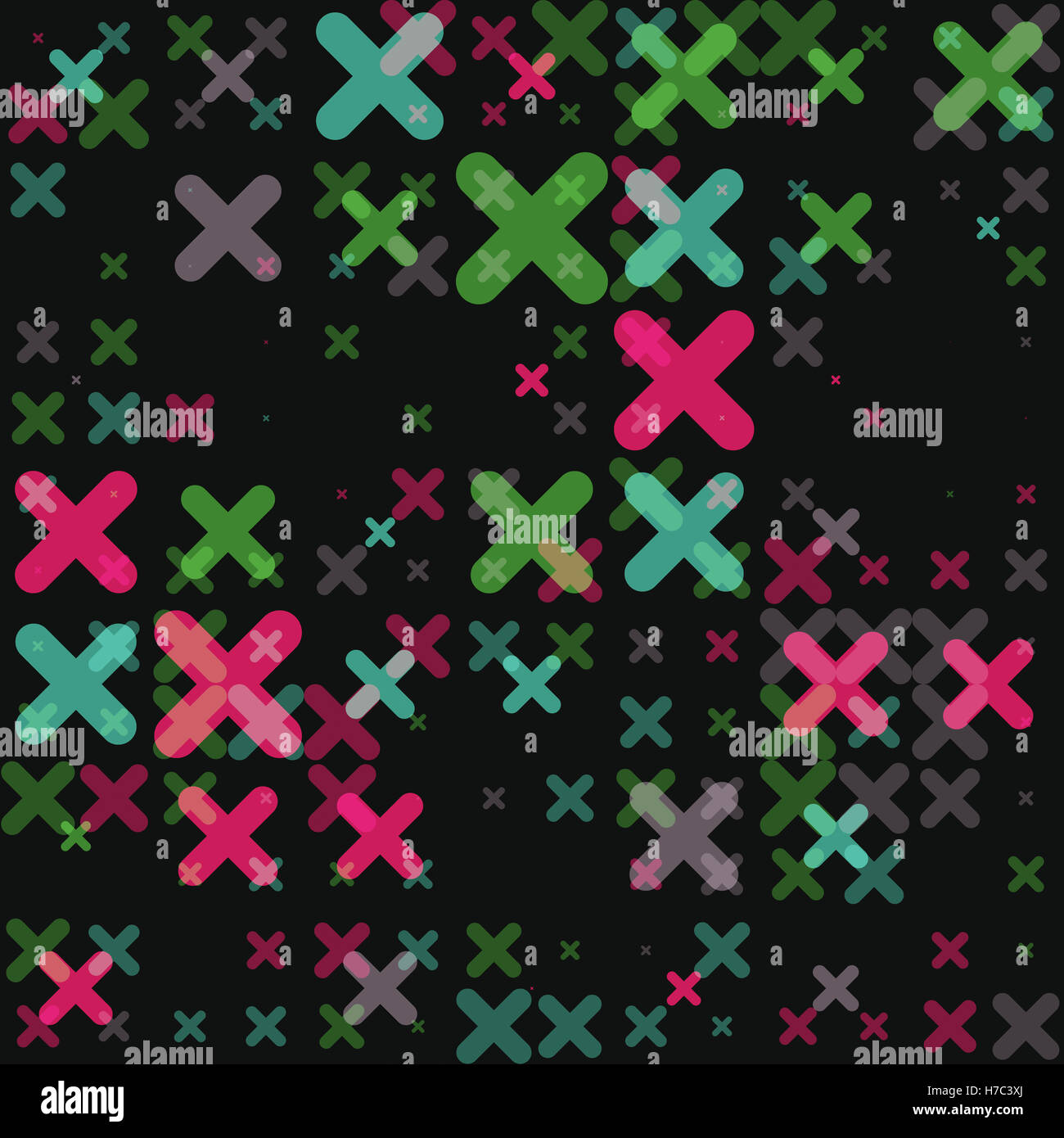 Raster Seamless Parallel Geometric Cross Shape in Neon Green And Pink ...