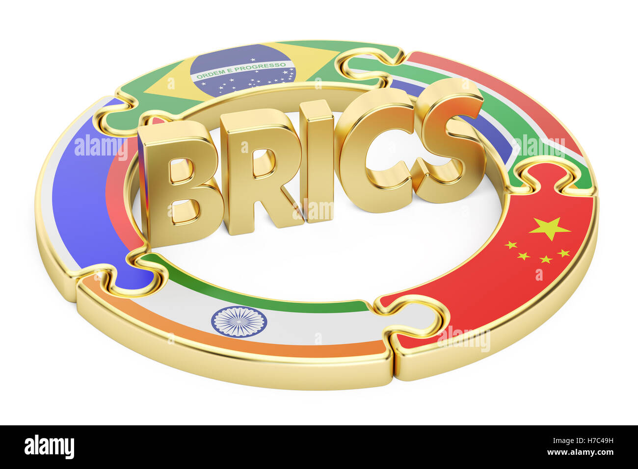 BRICS summit concept, 3D rendering isolated on white background Stock ...