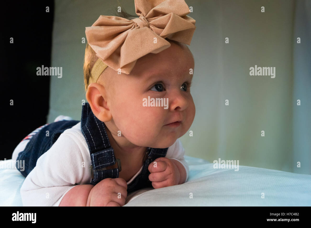 Portrait of 3 months baby girl Stock Photo - Alamy