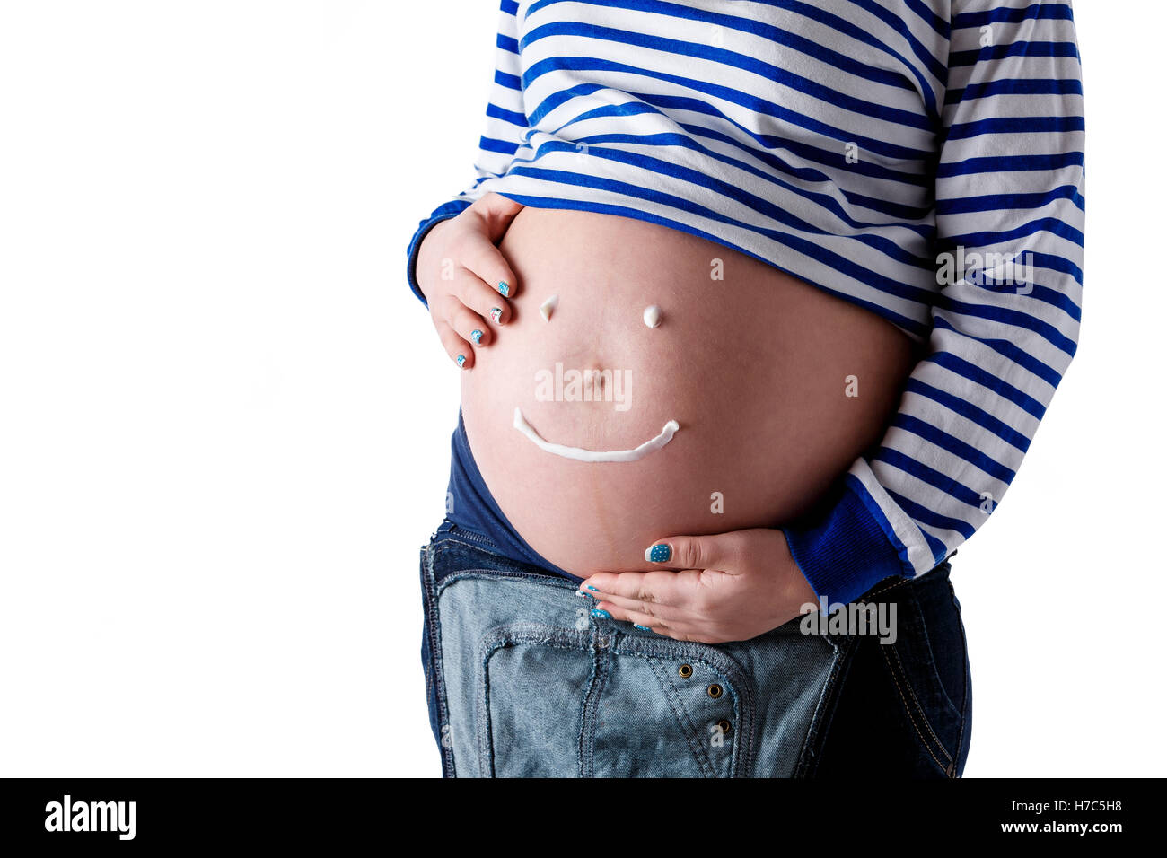 Tummy smiley face hi-res stock photography and images - Alamy