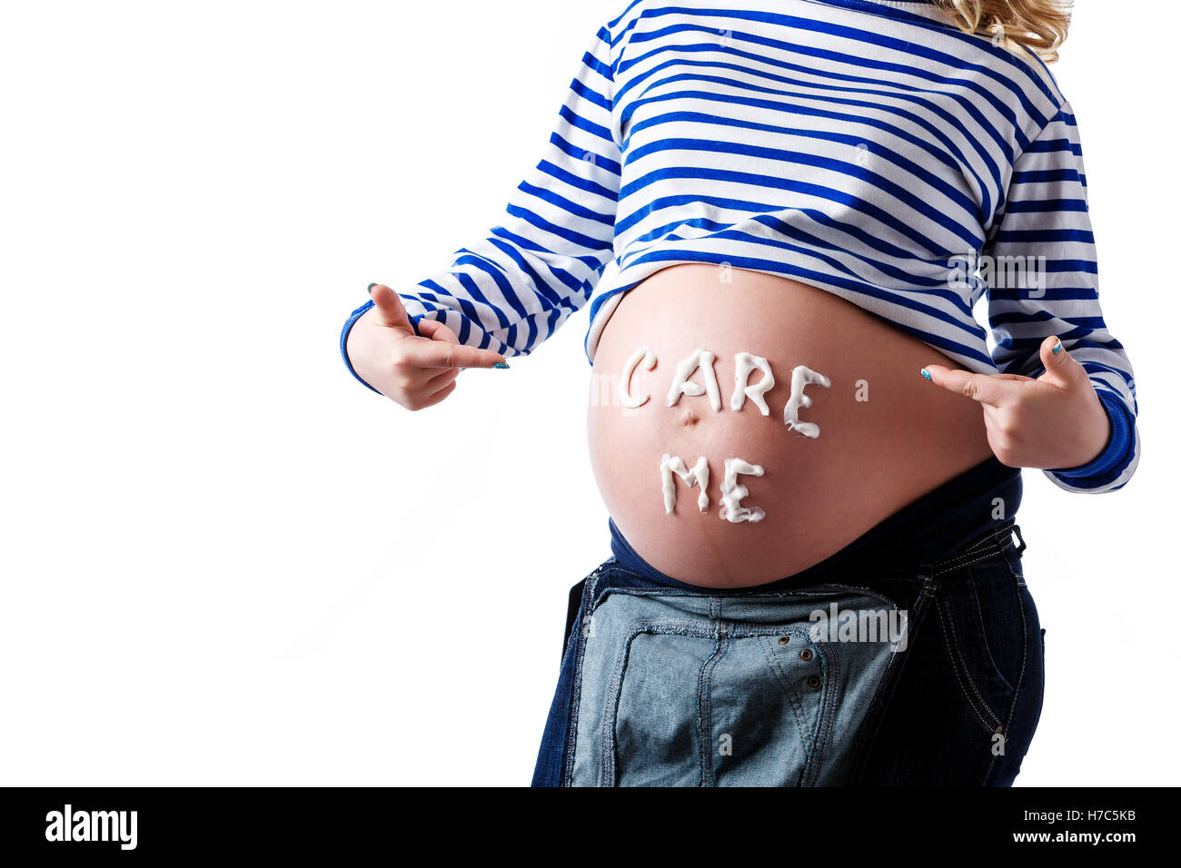 Beautiful pregnant woman cute blond hi-res stock photography and images ...