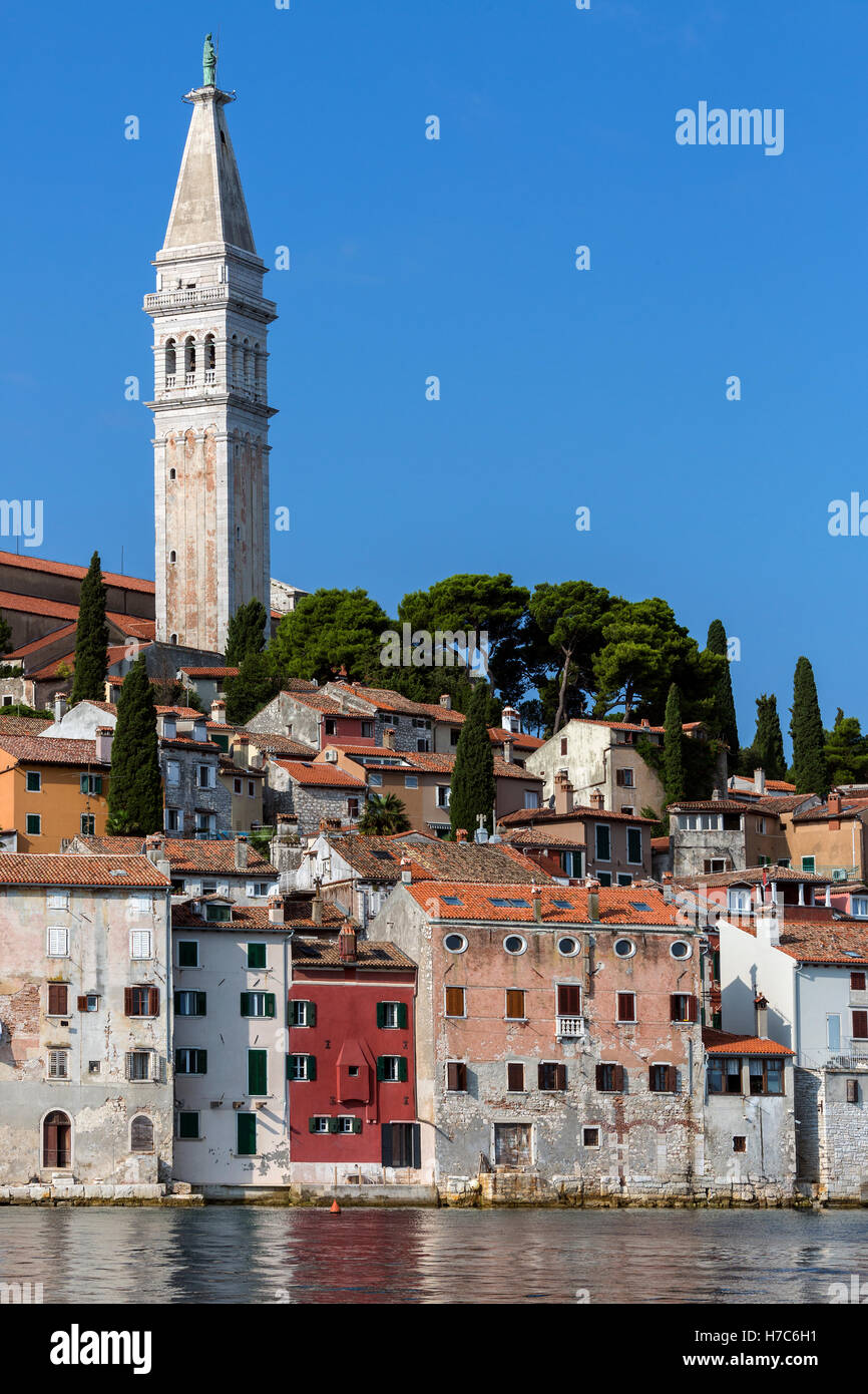 The city of Rovenj on the Istrian Peninsula in Croatia. The town is ...