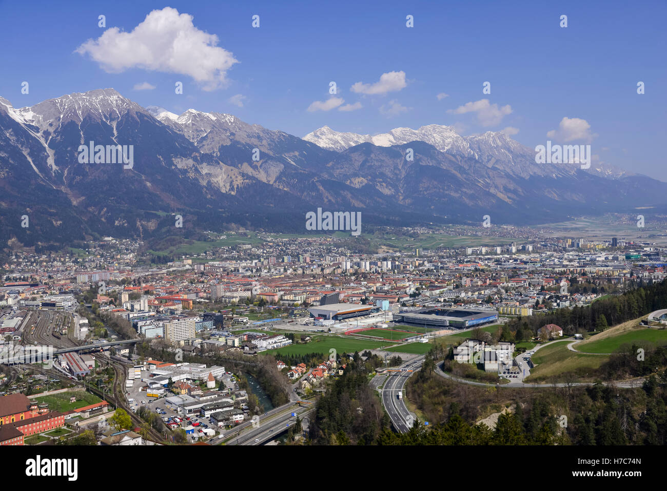 Snow-covered Alps, Innsbruck, Austria Stock Photo - Alamy