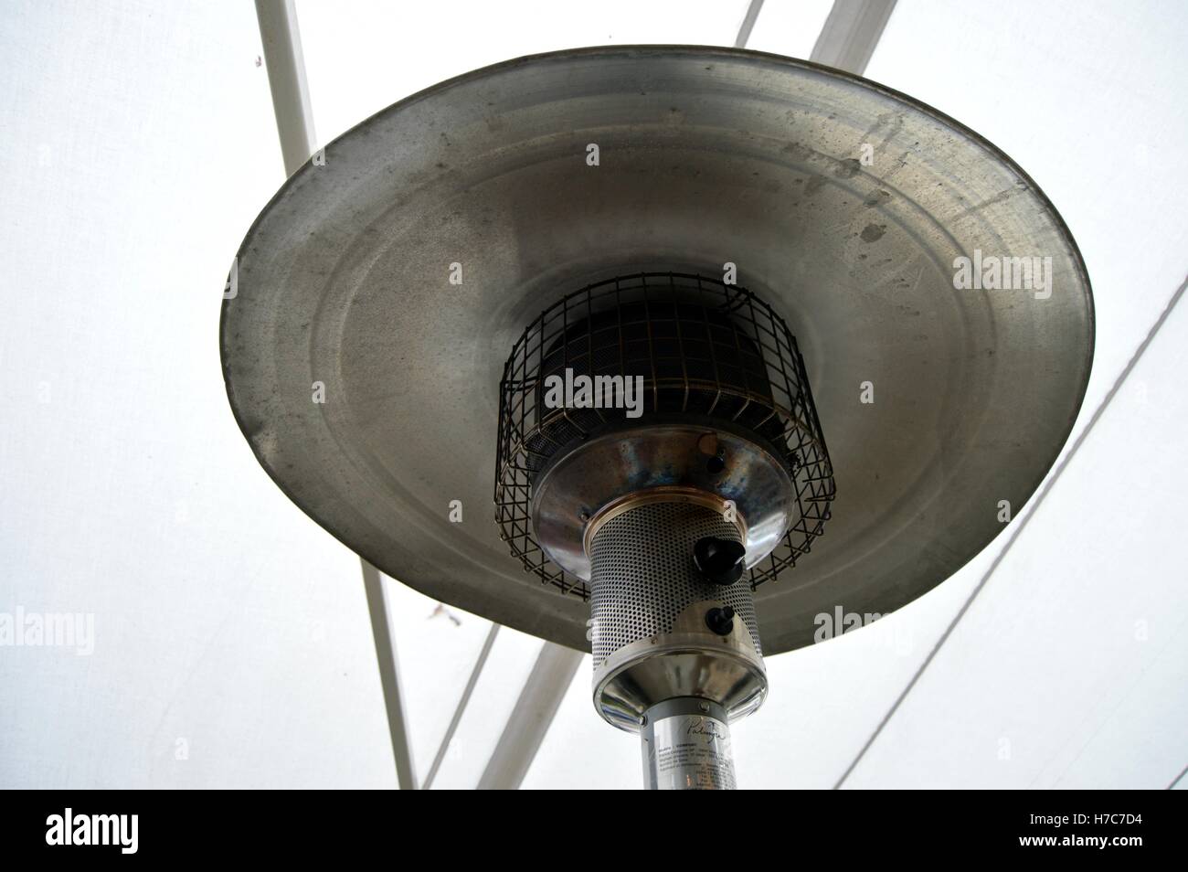 outdoors gas heating head under a veranda Stock Photo - Alamy