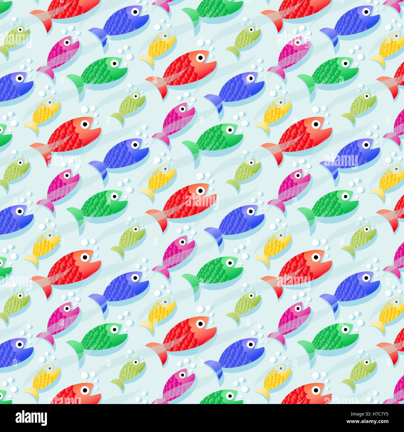 Pattern marine animals fish Stock Vector Images - Alamy