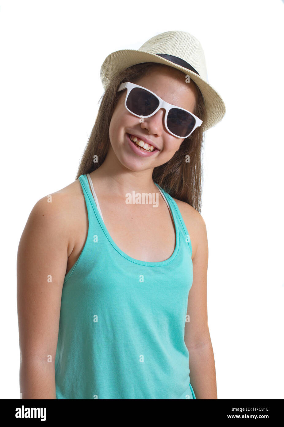 Girl wearing top hat hi-res stock photography and images - Alamy