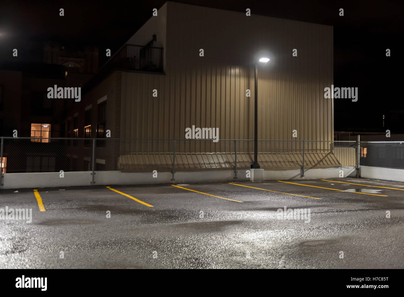 Parking lot railing hi-res stock photography and images - Alamy
