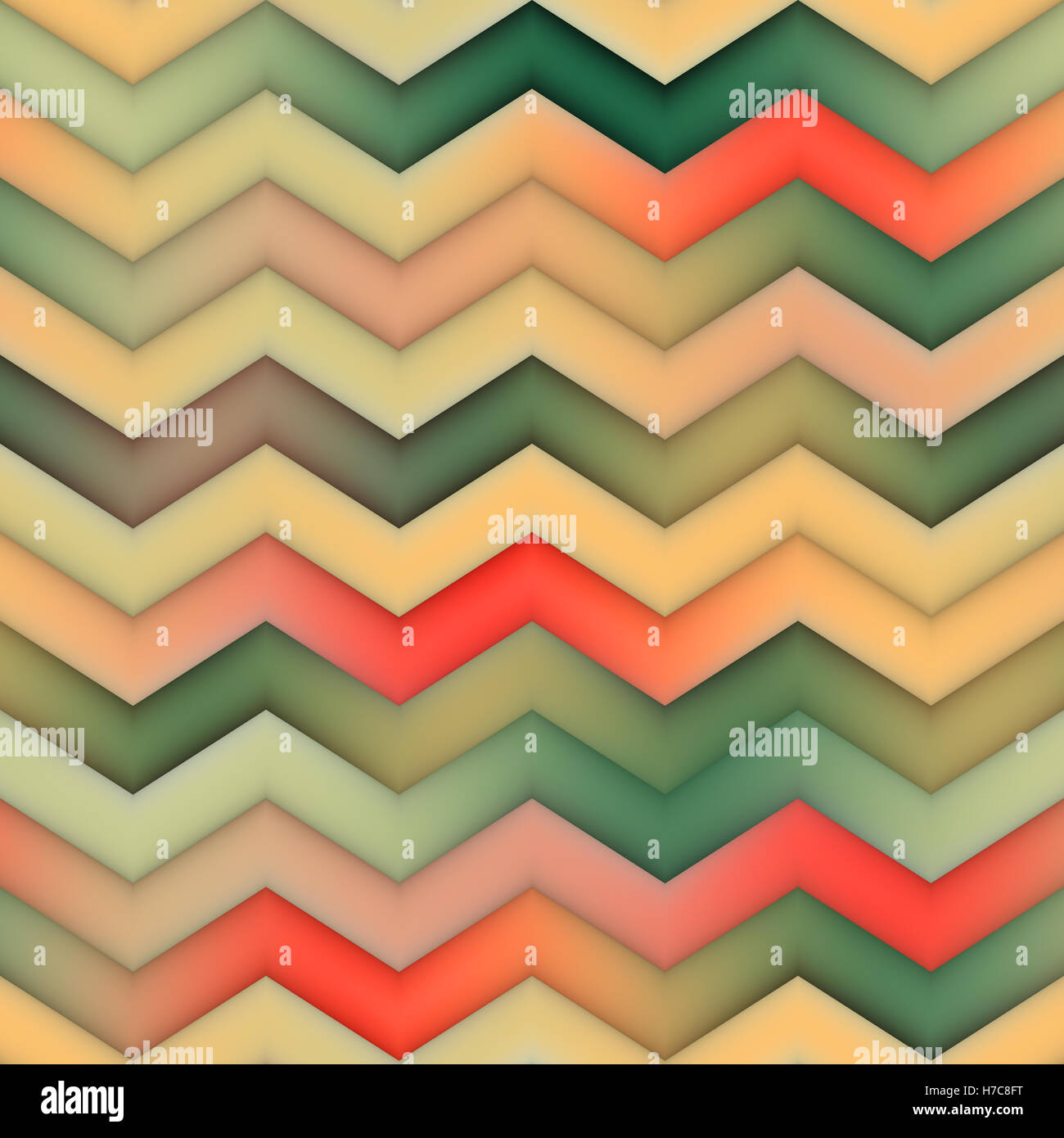 Raster Seamless ZigZag Red Green Tan Gradient Chevron Pattern Stock ...