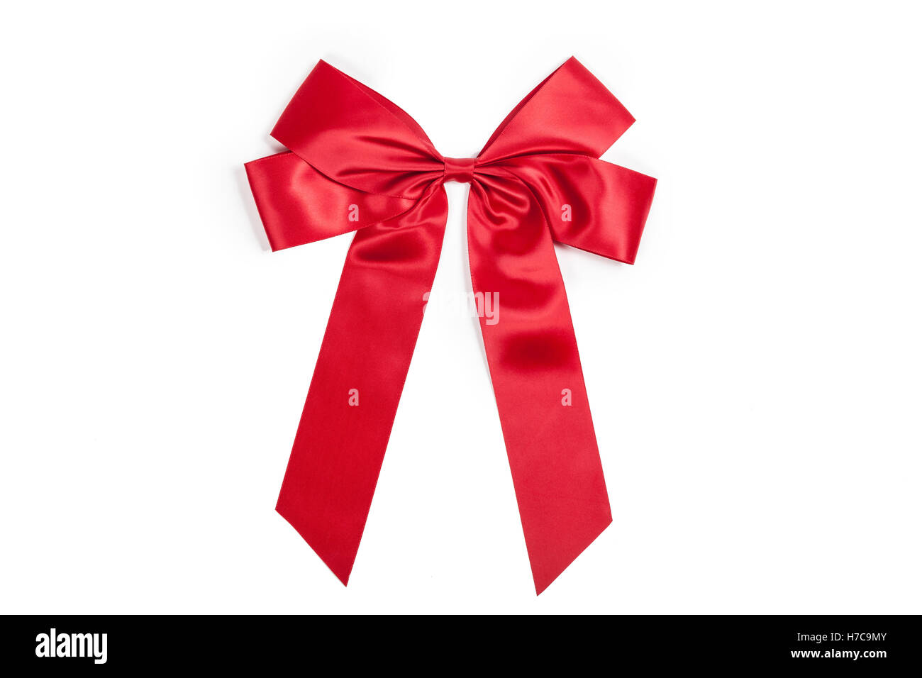 Red ribbon bow loop hi-res stock photography and images - Alamy
