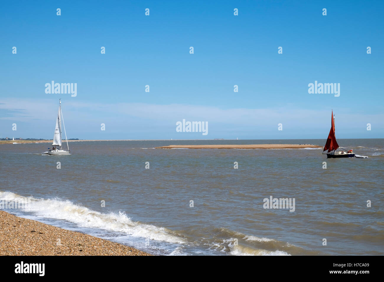 River Ore estuary, Shingle Street, Suffolk, UK Stock Photo - Alamy