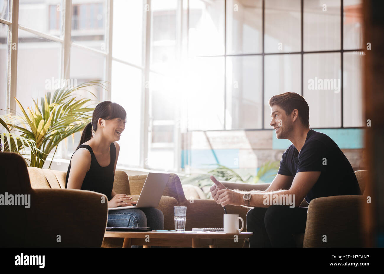 People In Office Lobby
