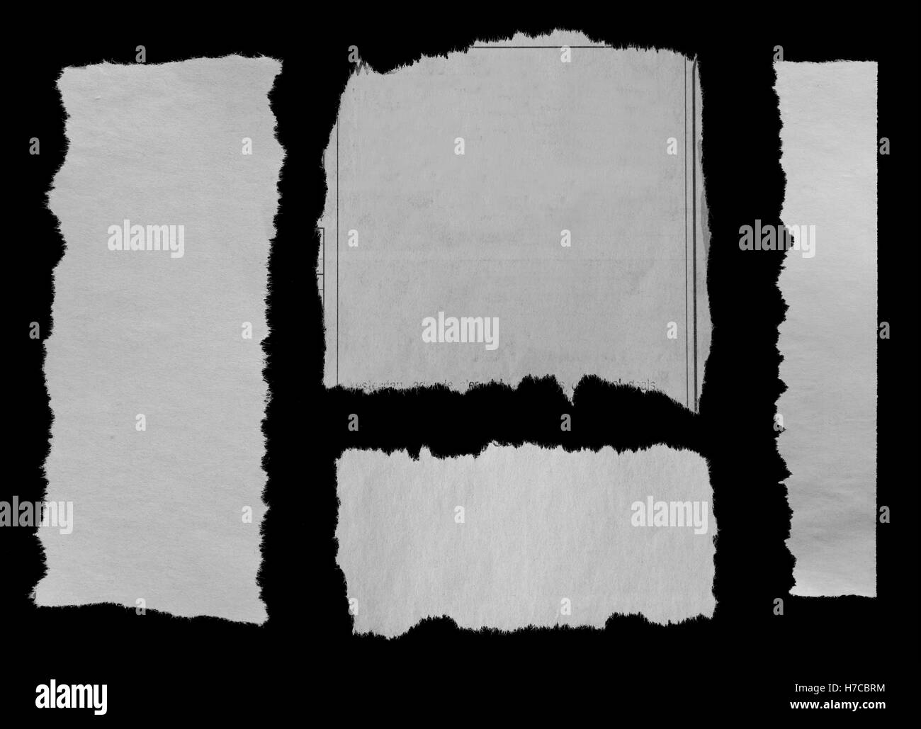 Torn paper edges on Black and White Stock Photos & Images - Alamy