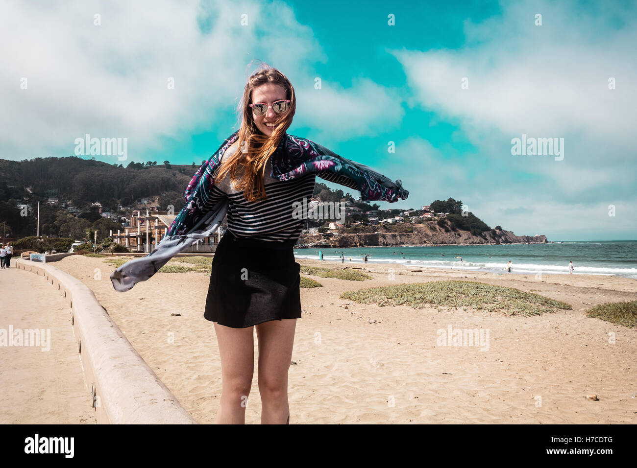 Pretty girl walking hi-res stock photography and images - Alamy