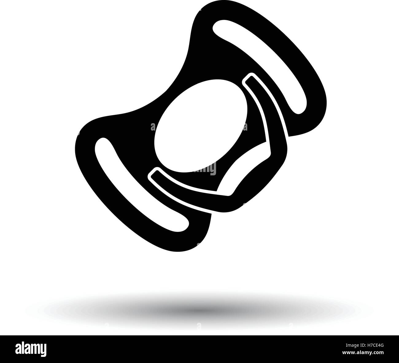 Baby soother icon. White background with shadow design. Vector ... Baby soother icon. White background with shadow design. Vector ...