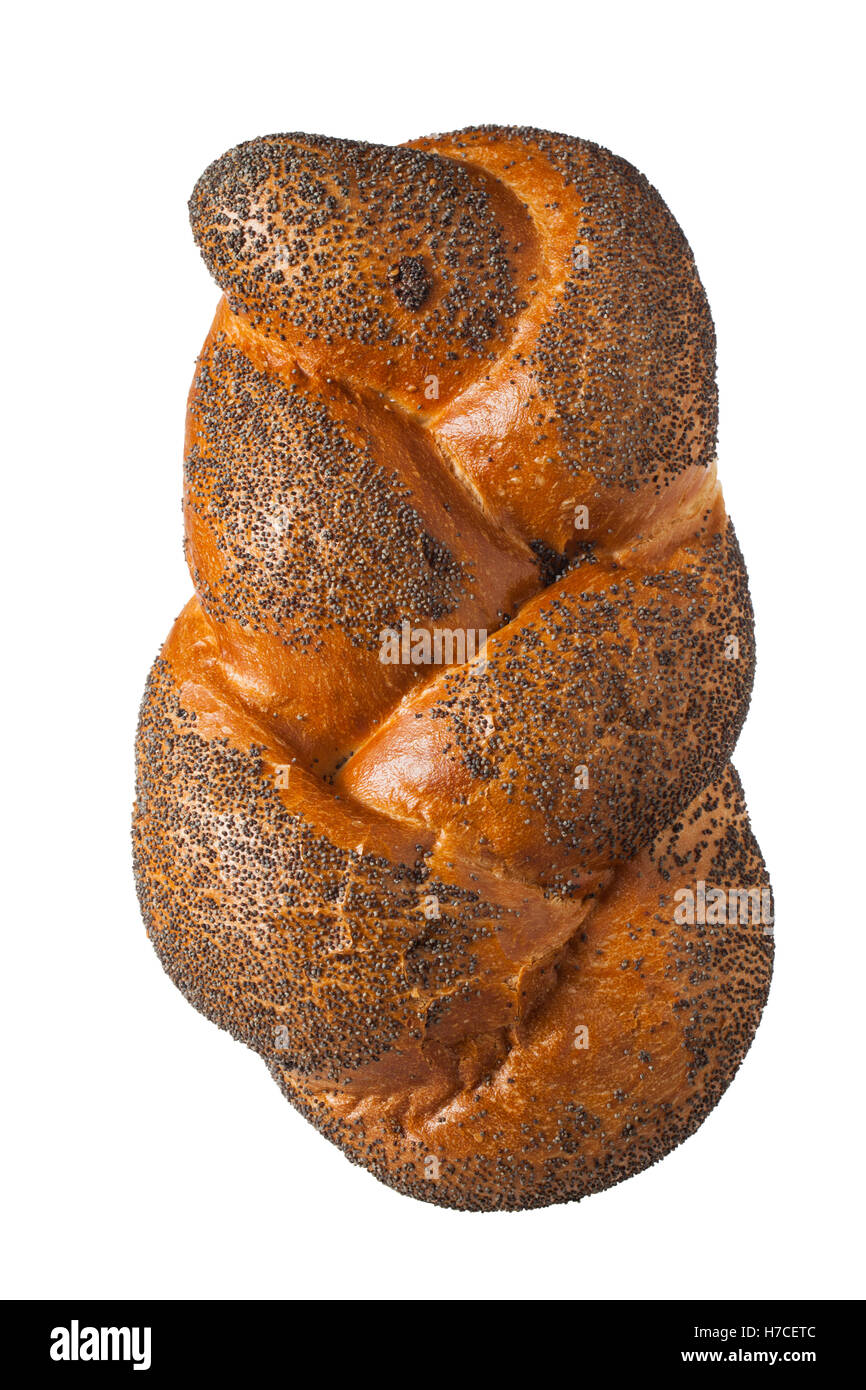 A loaf of white bread in poppy sprinkles Stock Photo - Alamy