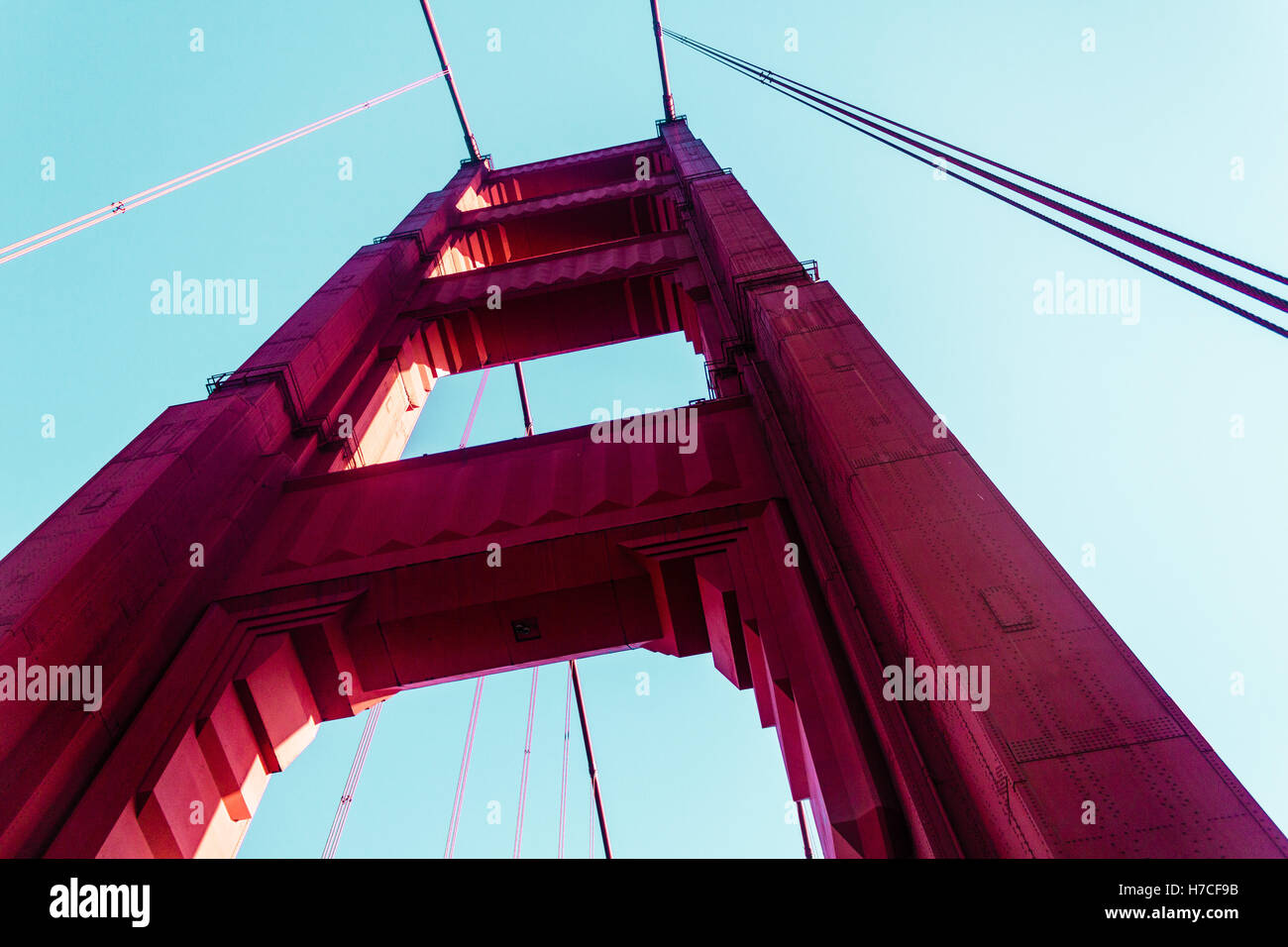 Photo of View from below of Golden Gate Bridge in San Francisco ...