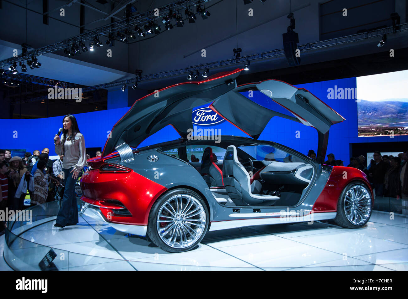 Ford concept car at car show. Washington Convention Center Stock Photo ...