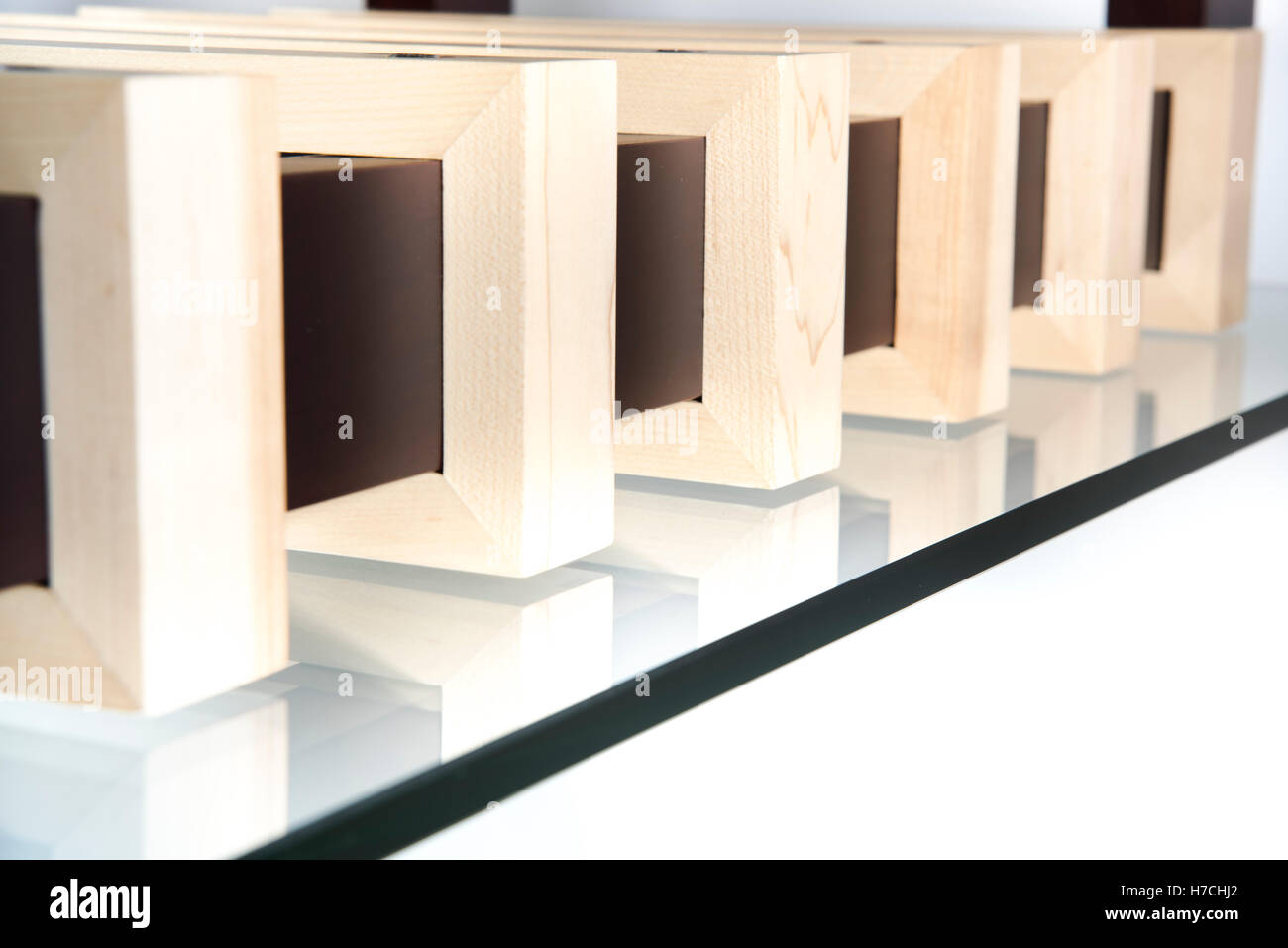 Modern Coffee Table Office Furniture on a white background Stock Photo ...