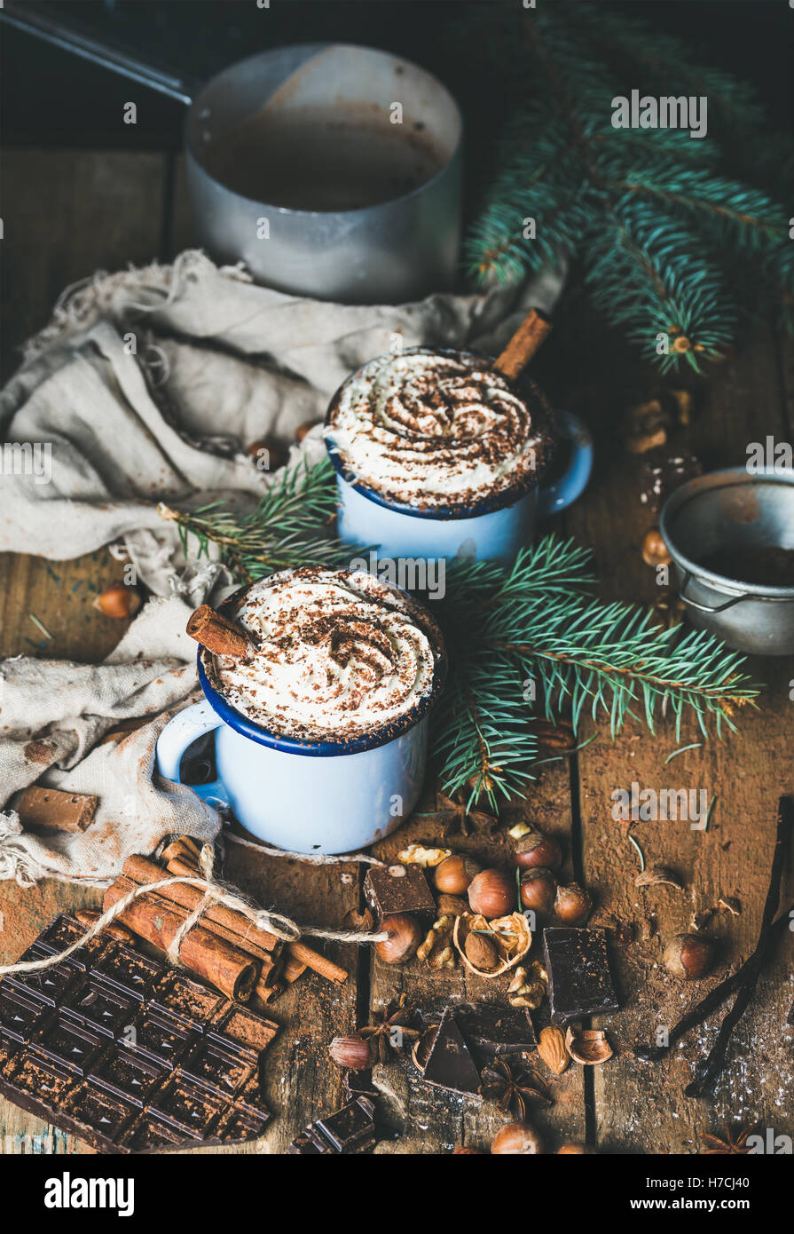 Hot cocoa fir branches hi-res stock photography and images - Alamy