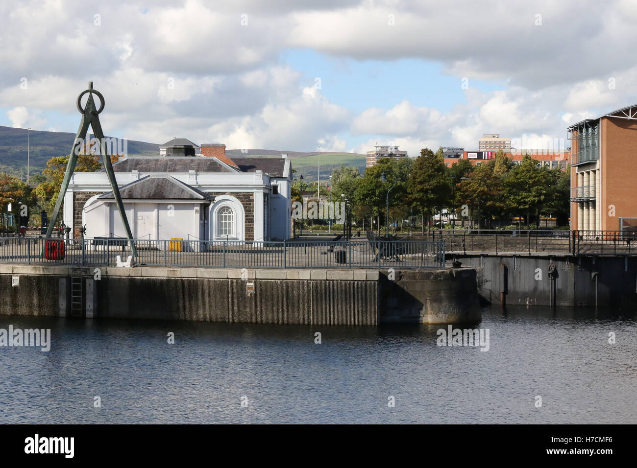 Clarendon Dock at Belfast Harbour, Belfast, Northern Ireland Stock ...