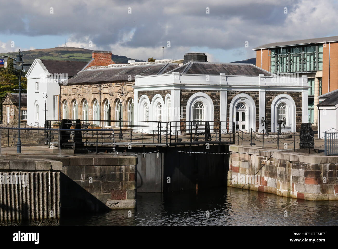 Clarendon Dock at Belfast Harbour, Belfast, Northern Ireland Stock ...