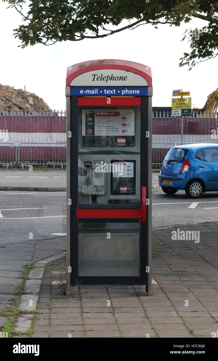 Public phone-box in Belfast, Northern Ireland Stock Photo - Alamy