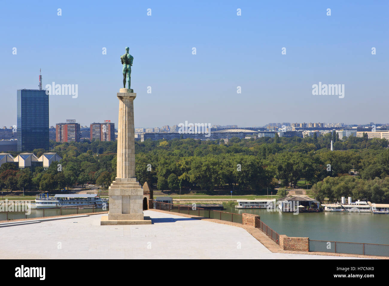 The Pobednik (Victor) monument erected in 1928 by Ivan Mestrovic at the ...