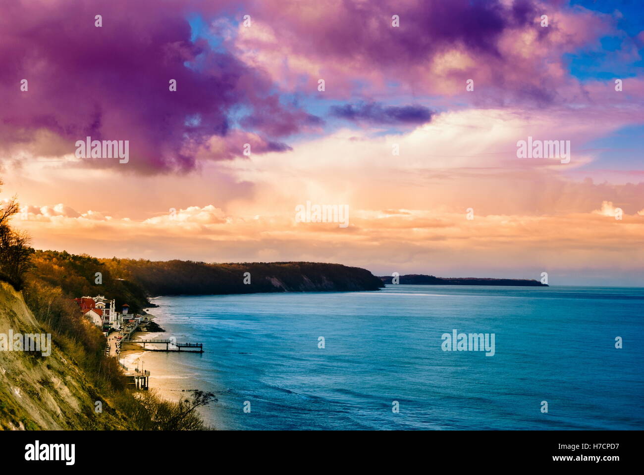 Multicolored surreal sunset view hi-res stock photography and images ...