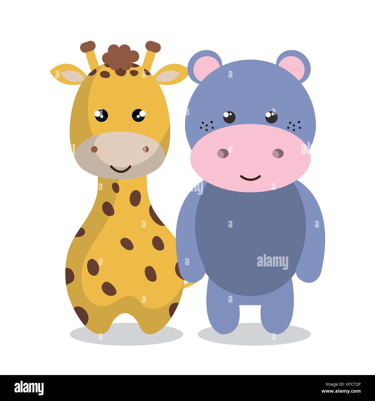 cute couple stuffed animals vector illustration design Stock Vector ...