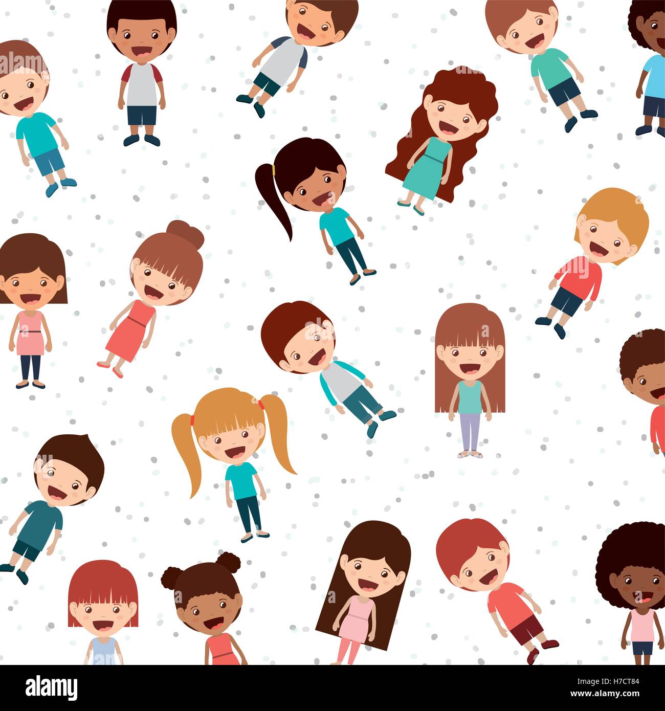 cartoon happy kids background. colorful design. vector illustration ...