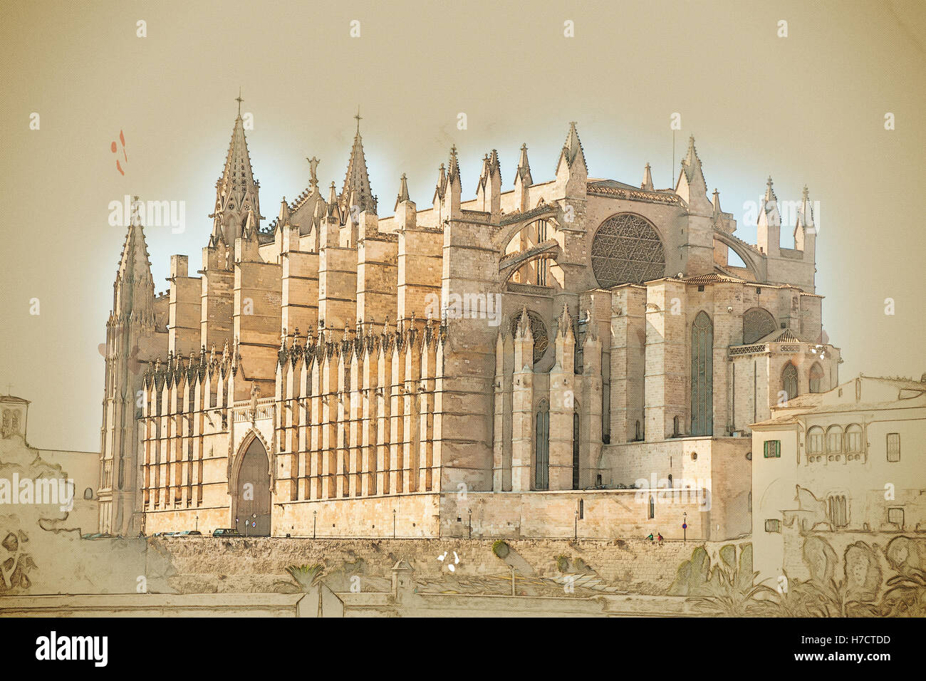 Cathedral of Palma de Mallorca Stock Photo - Alamy