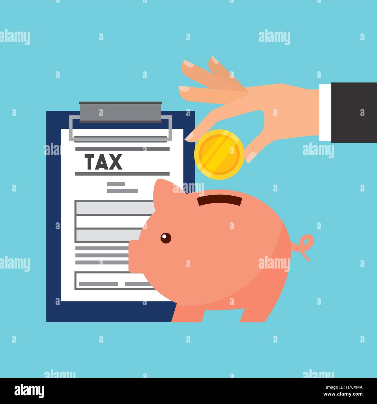 tax time flat icons vector illustration design Stock Vector Image & Art ...