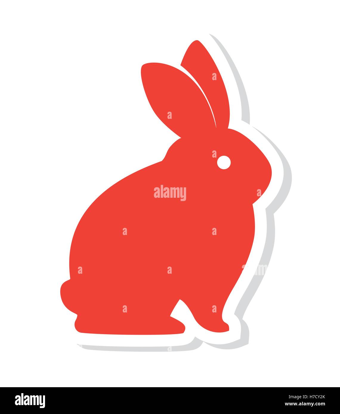 silhouette red rabbit icon vector illustration eps 10 Stock Vector ...