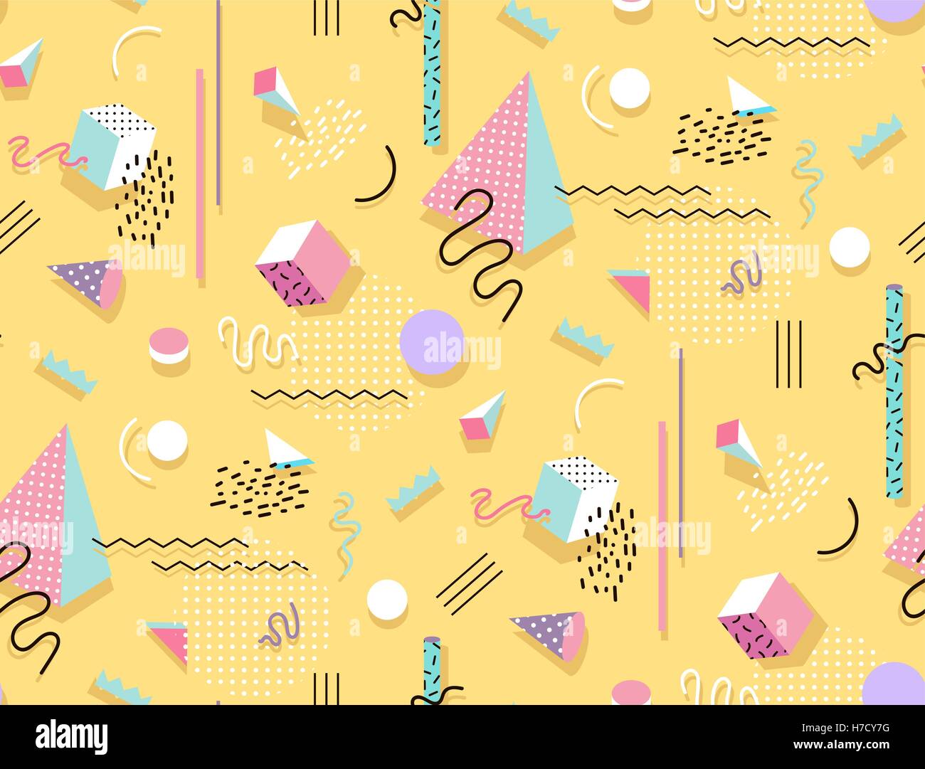 1980s vector geometric shapes hi-res stock photography and images - Alamy