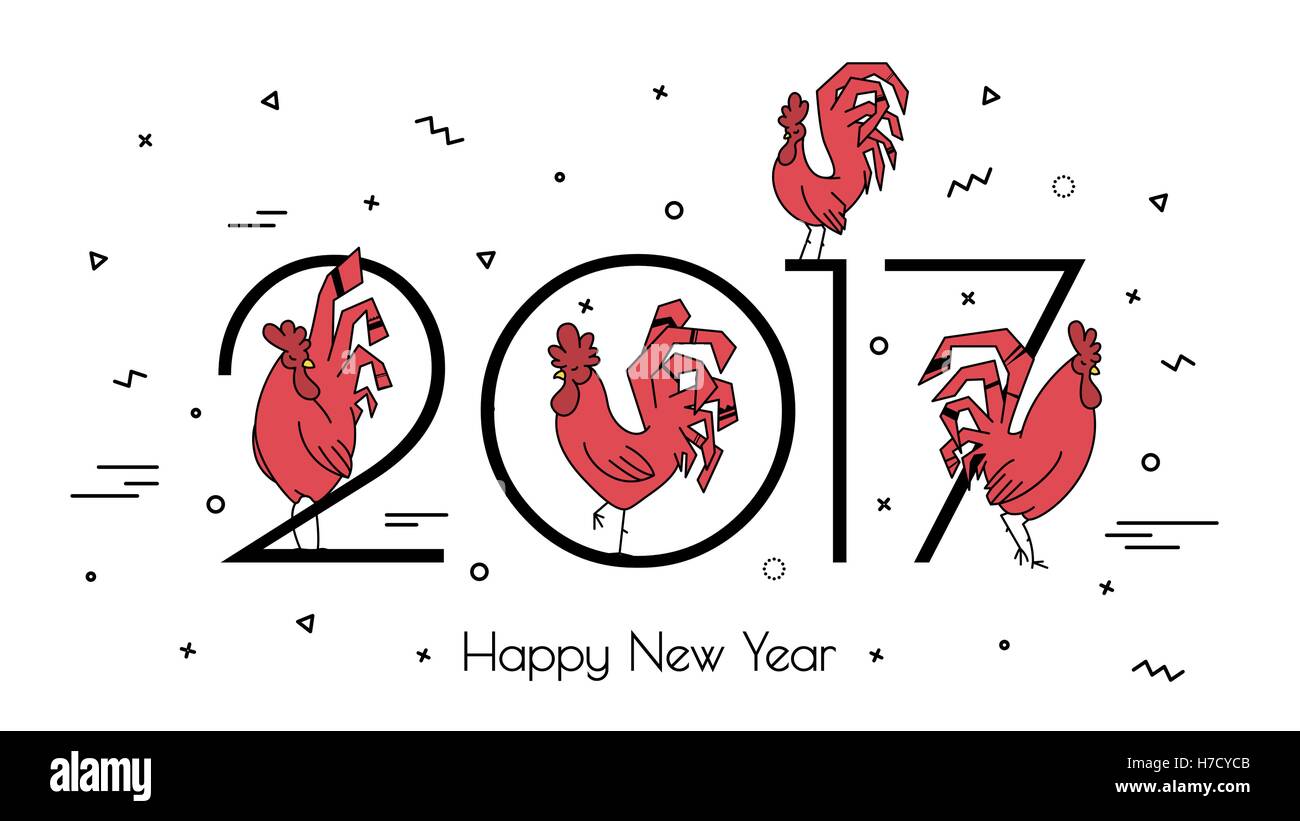 Simple new year card Cut Out Stock Images & Pictures - Alamy