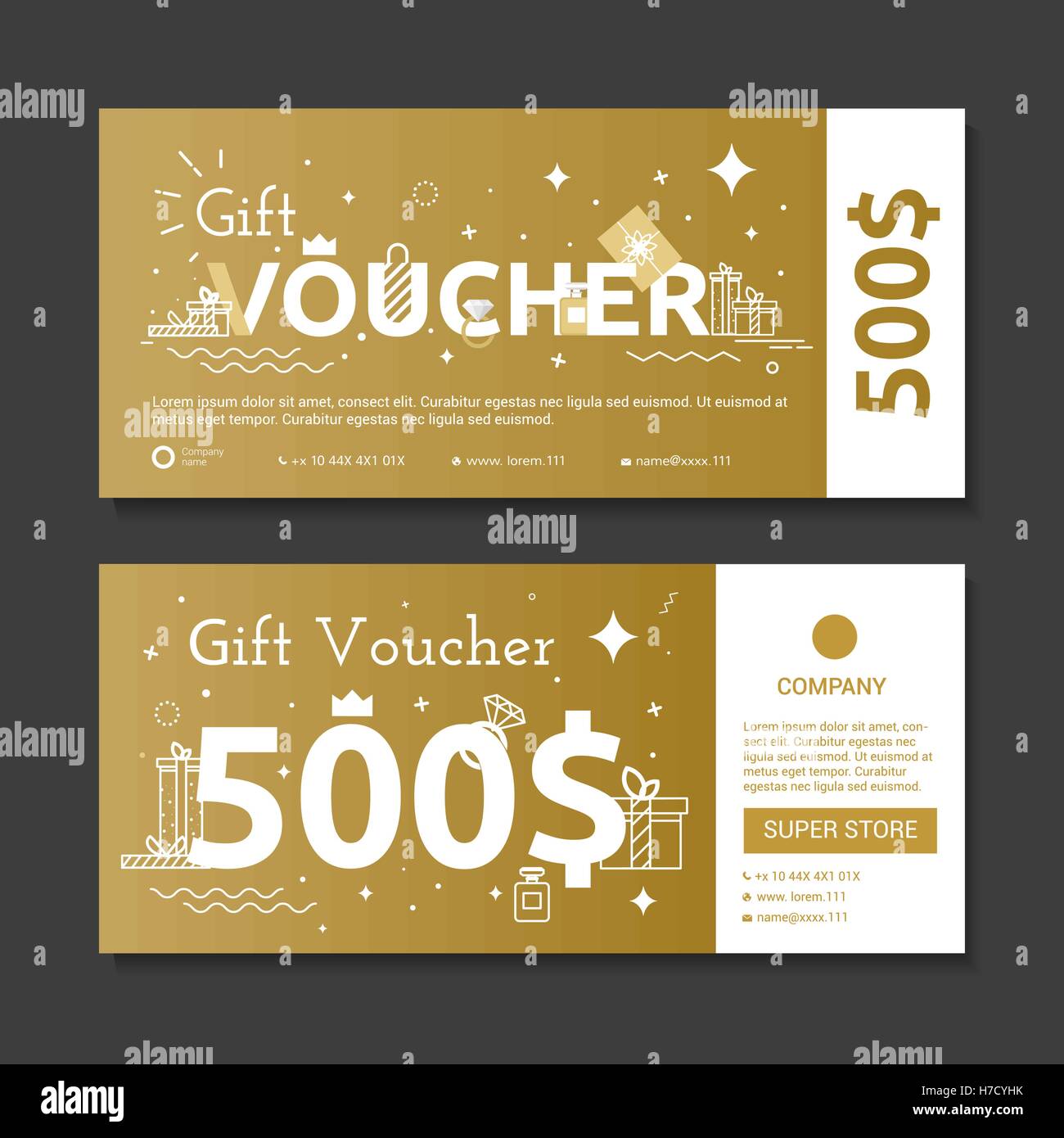 Modern discount coupon voucher Stock Vector Images - Alamy