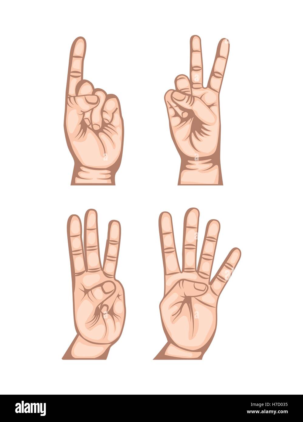 hands human set collection symbol vector illustration design Stock ...