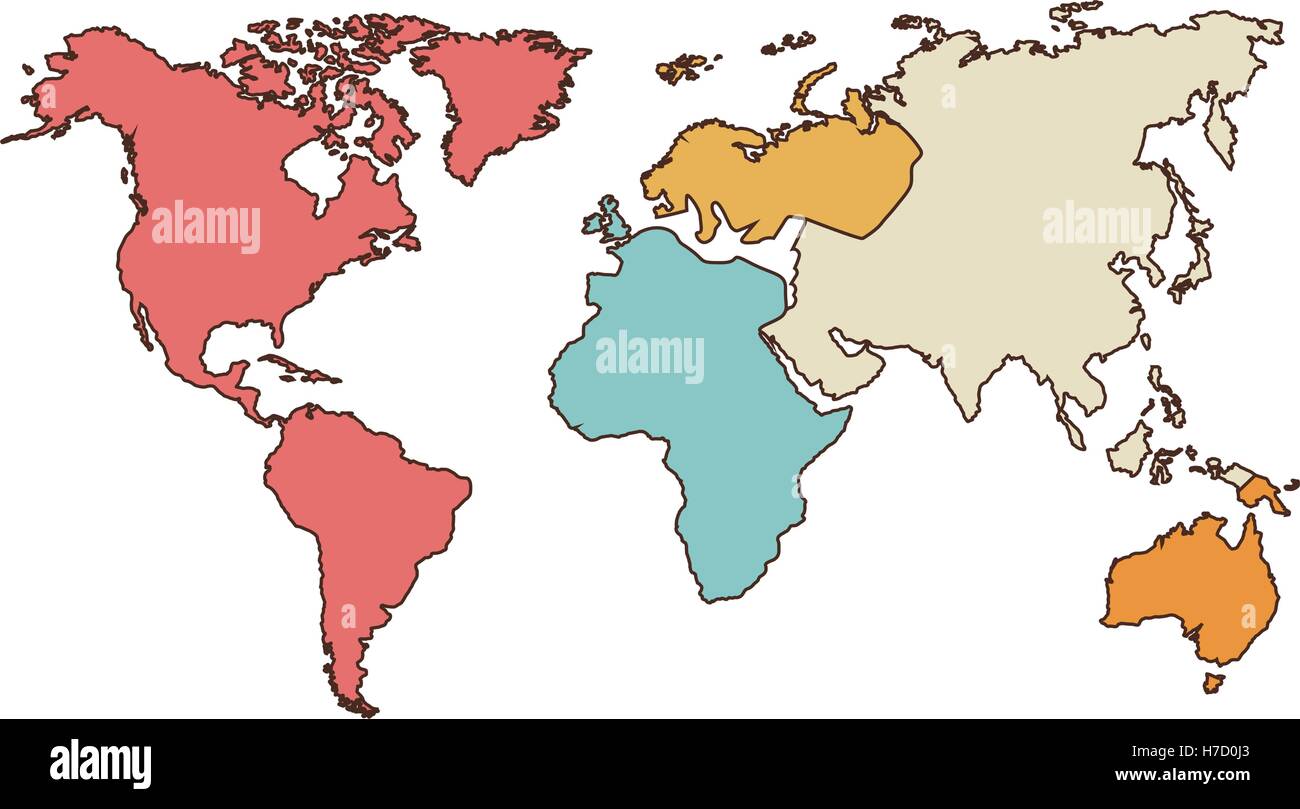 world map icon. atlas worldwide over white background. colorful design ...