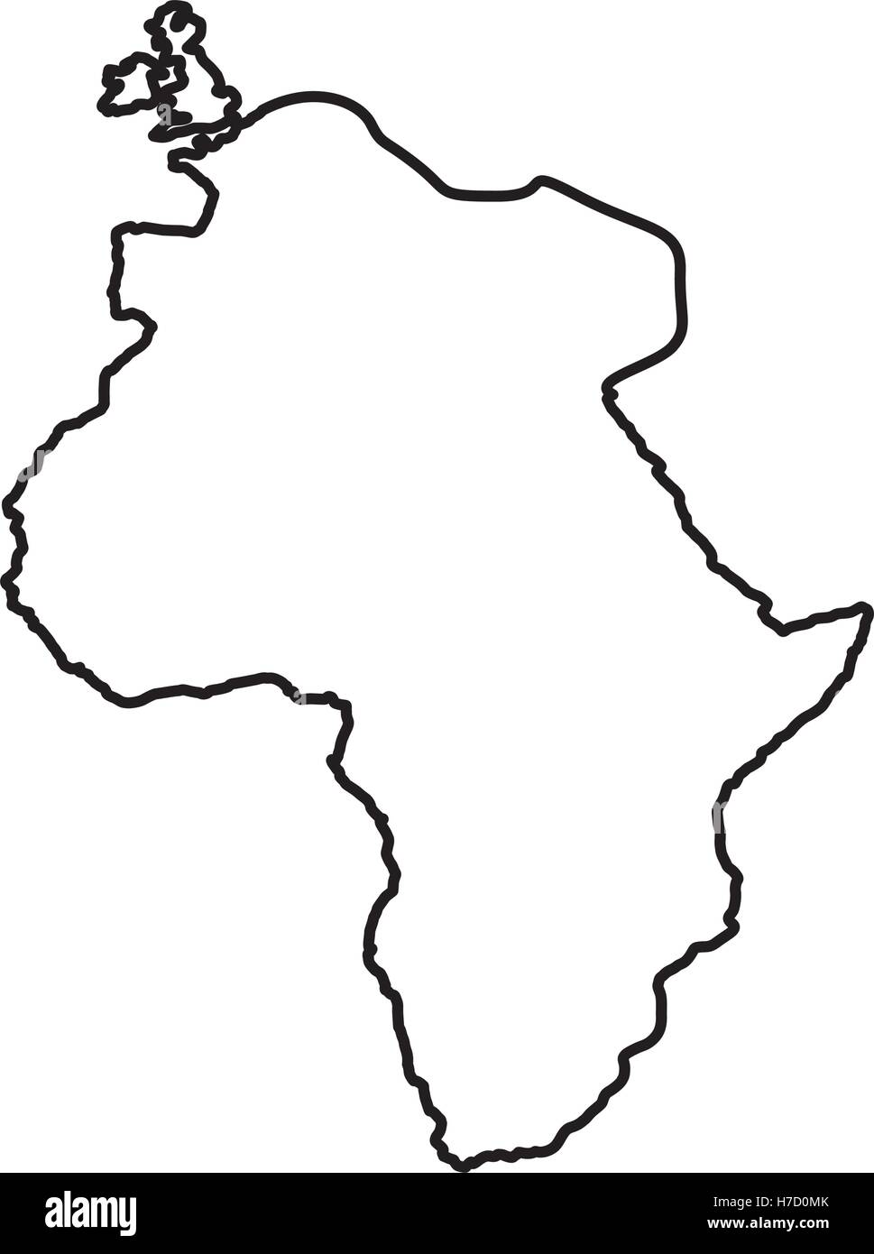 silhouette of africa continent icon. world map design. vector ...