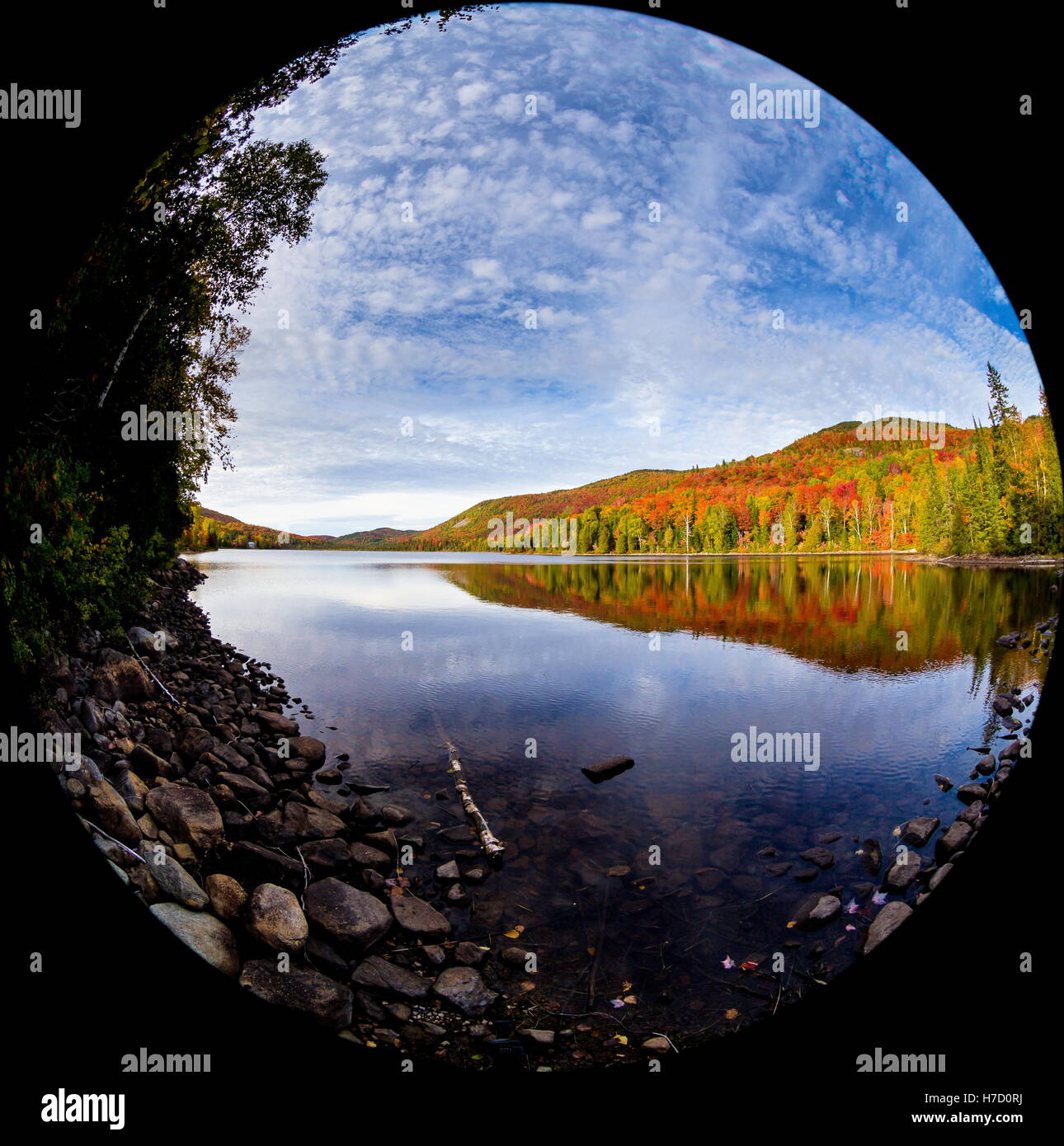 Autumn beginning to take affect on cottage country in the Quebec north ...