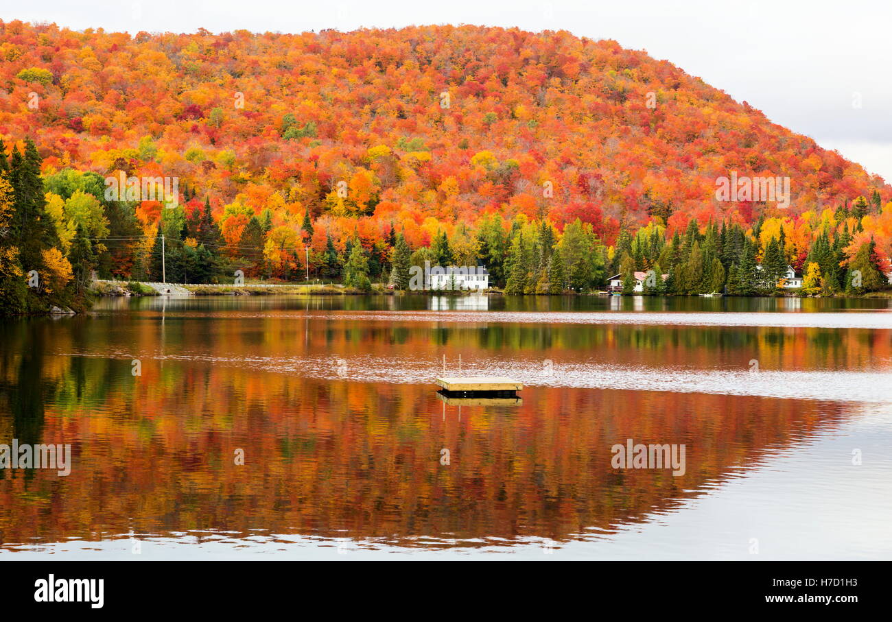 Autumn beginning to take affect on cottage country in the Quebec north ...
