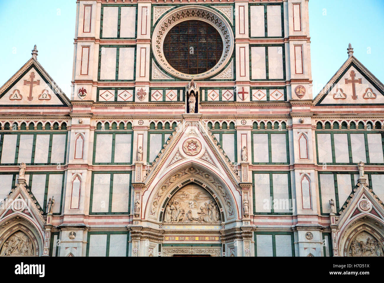 The facade of Basilica di Santa Croce in Florence Italy Stock Photo - Alamy