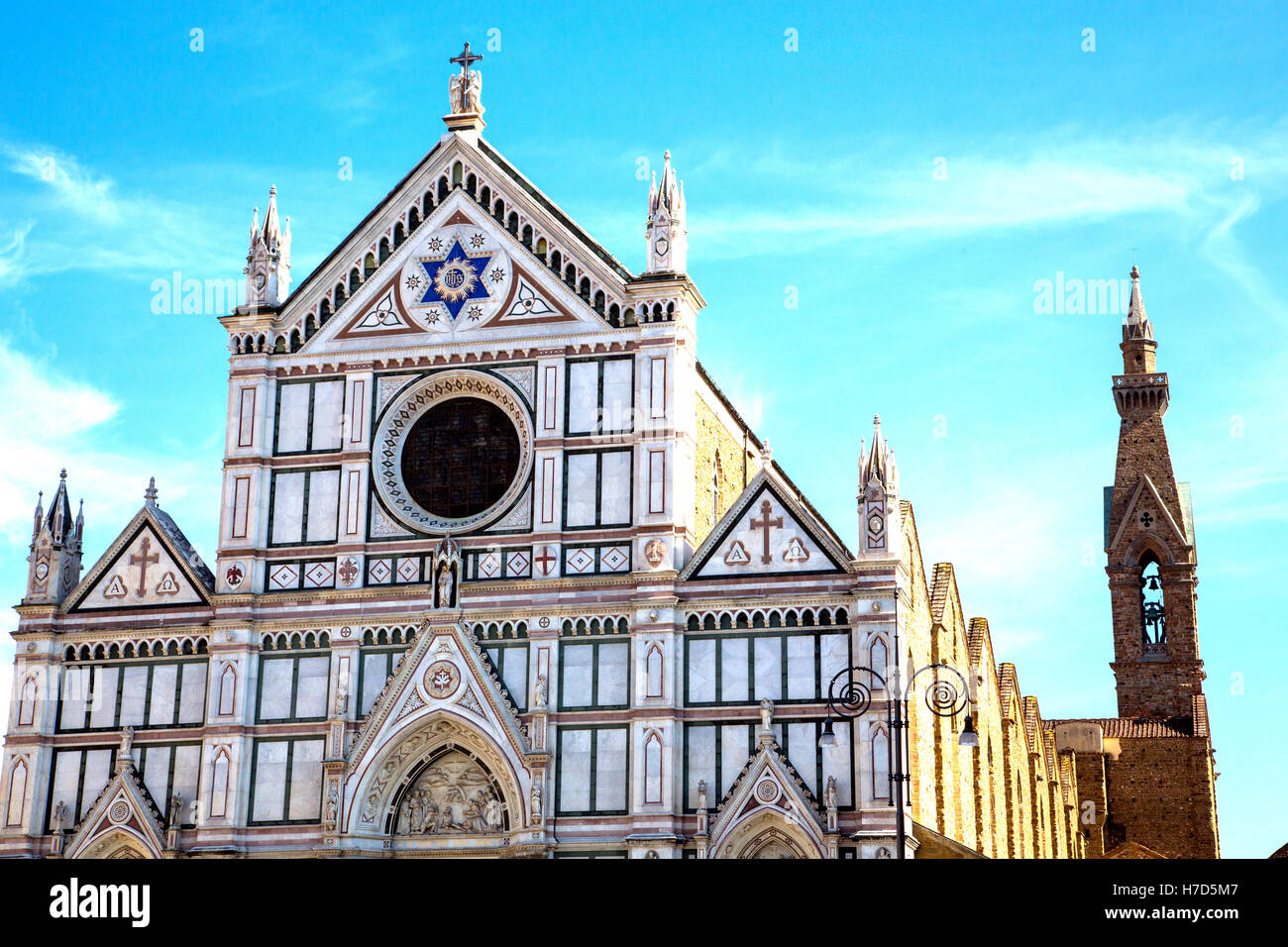 The facade of Basilica di Santa Croce in Florence Italy Stock Photo - Alamy