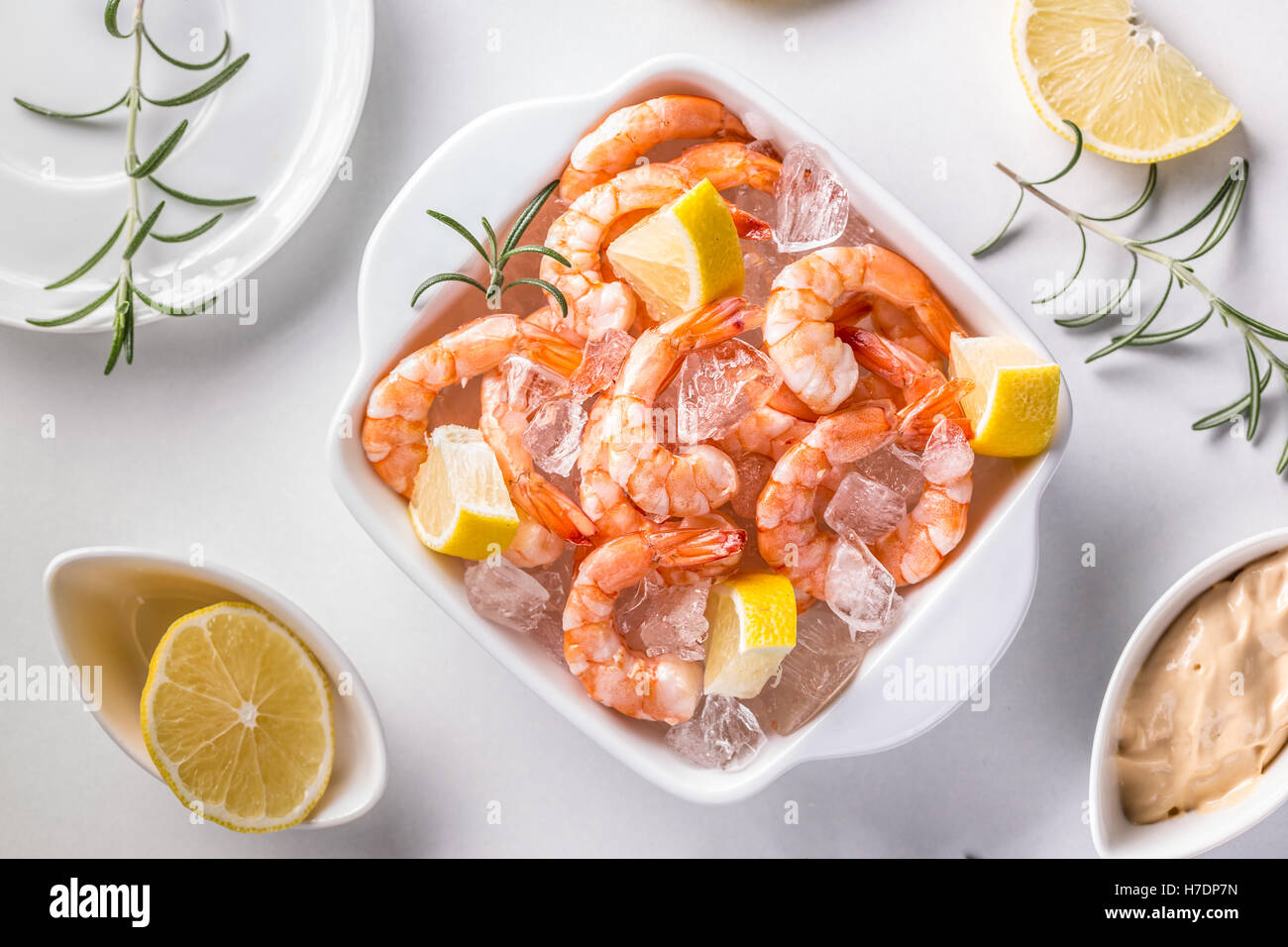 Fresh raw prawns Stock Photo - Alamy