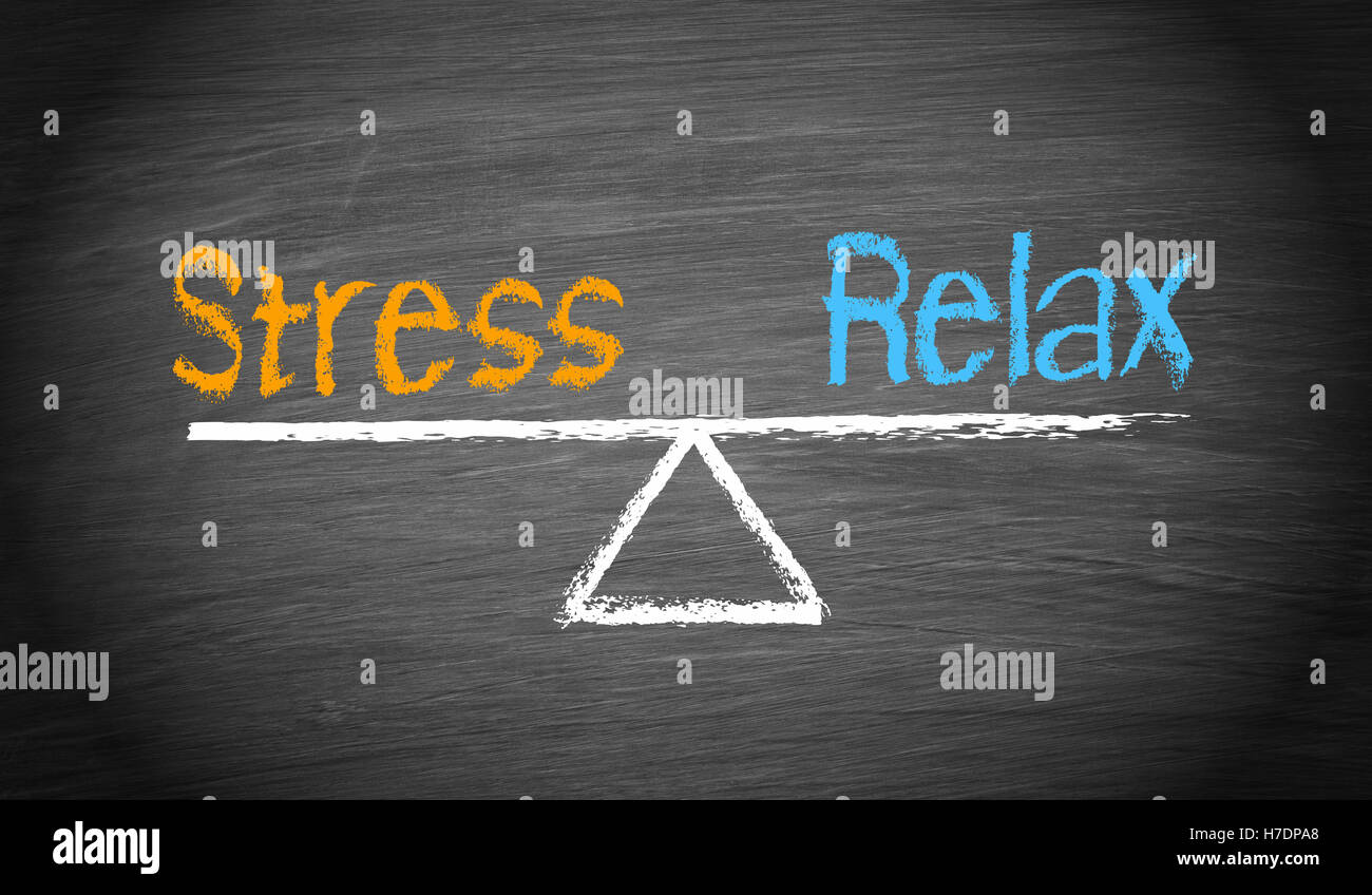 Stress und Relax - Balance Concept Stock Photo - Alamy