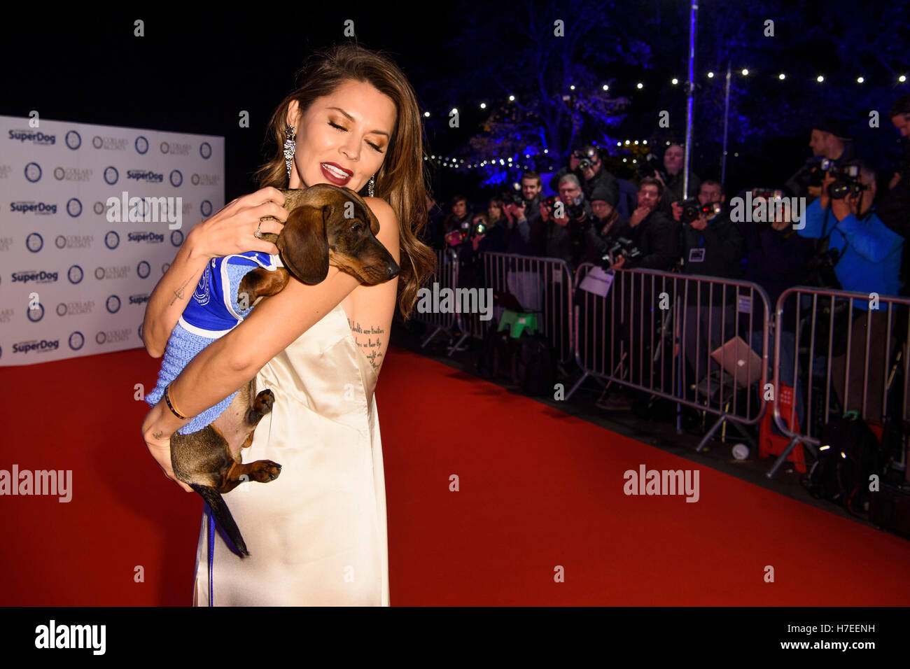 Danielle Lineker attends the Collars & Coats Gala Ball, fundraising for ...