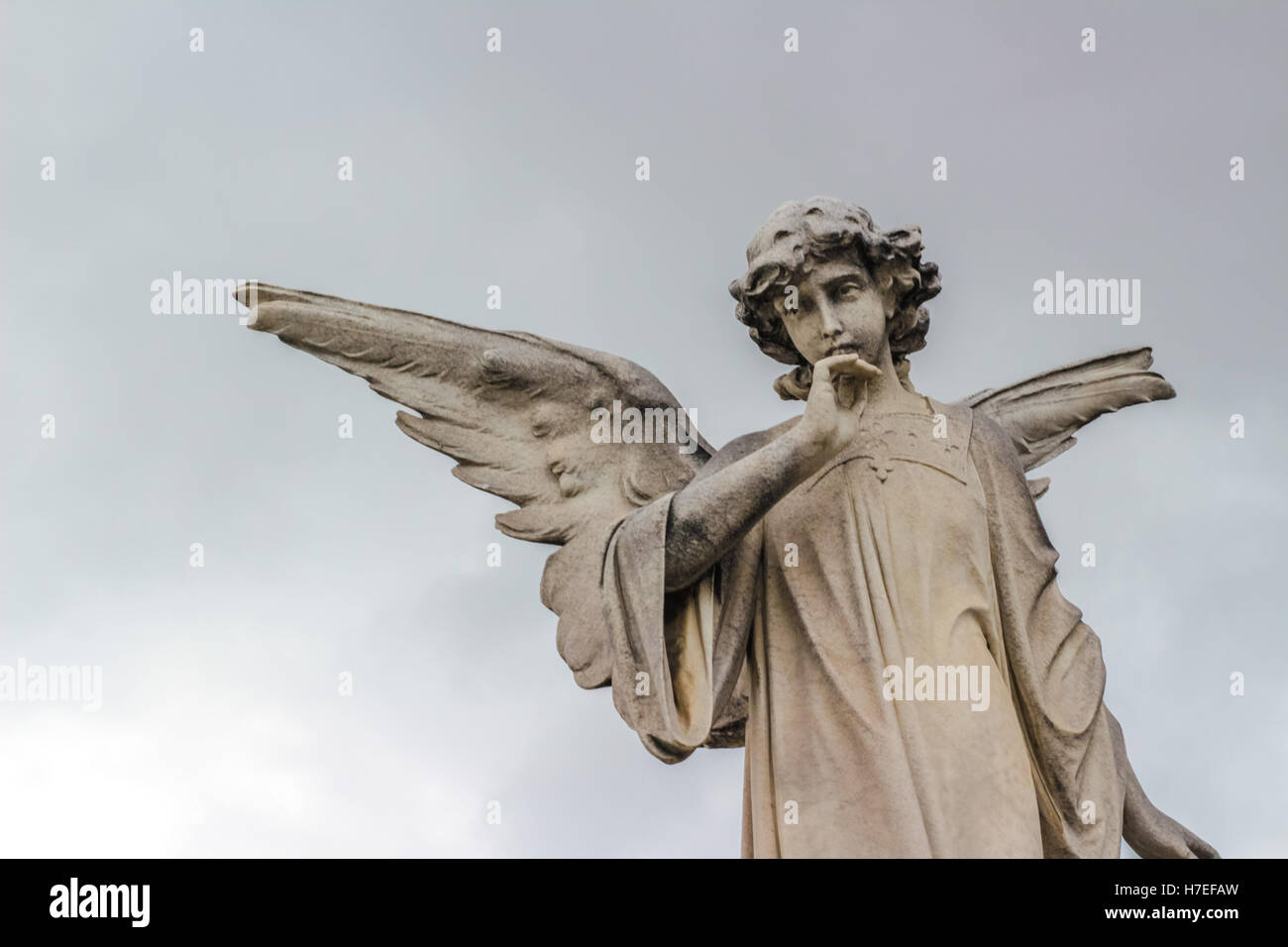 Photograph of an angel monochrome statue Stock Photo - Alamy