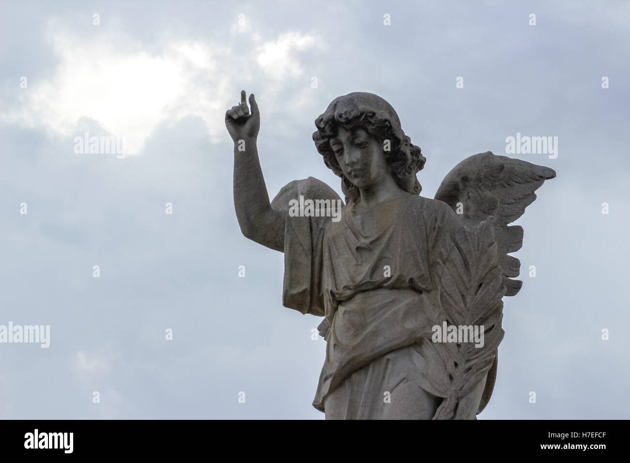 Photograph of an angel monochrome statue Stock Photo - Alamy
