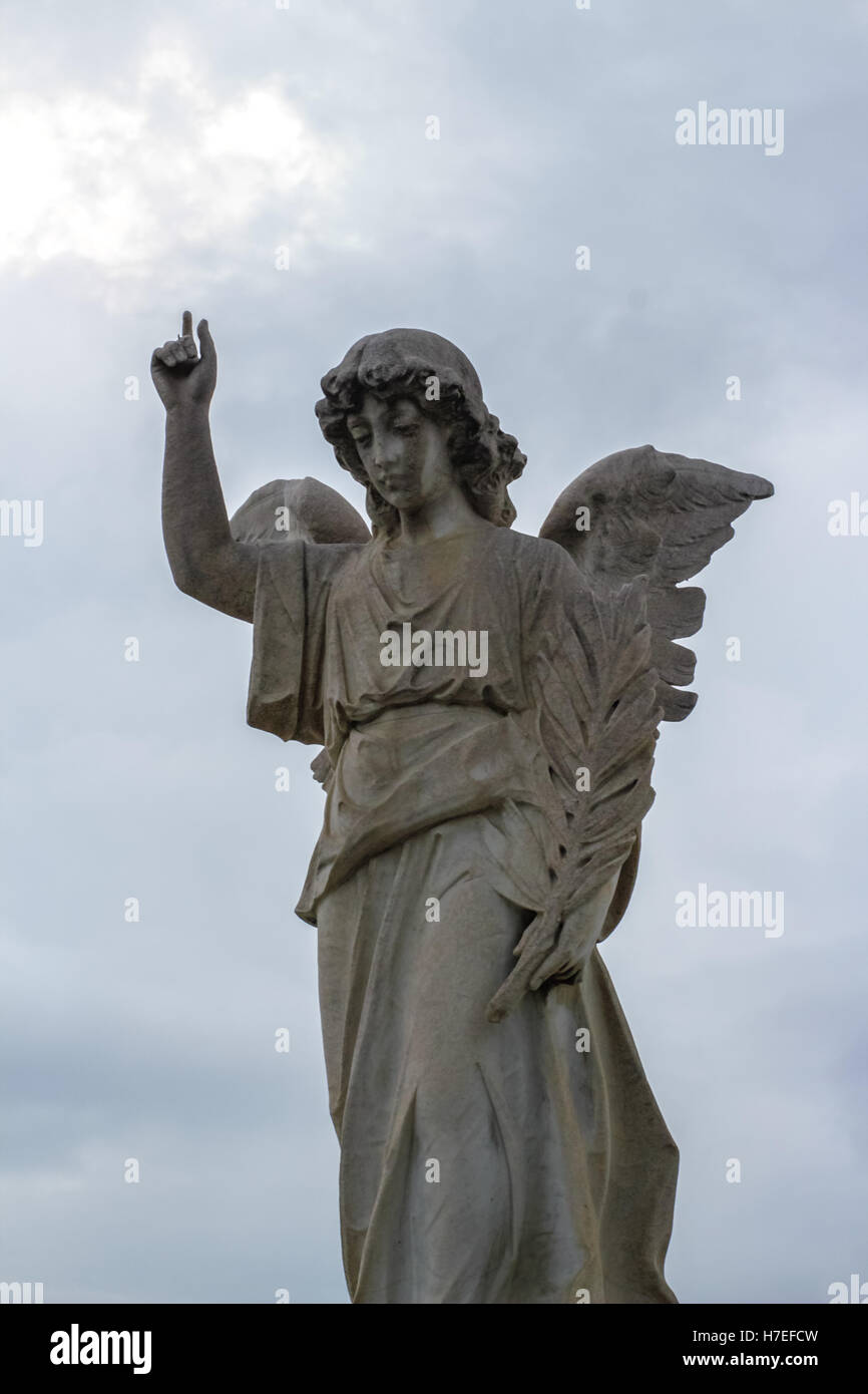 Photograph of an angel monochrome statue Stock Photo - Alamy